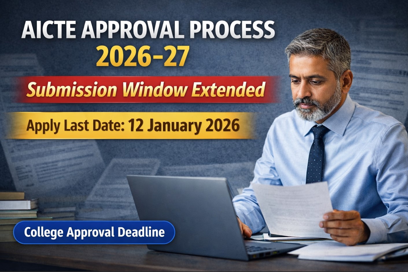 AICTE Approval Process 2026-27 Extended: Application Last Date Now 12 January 2026