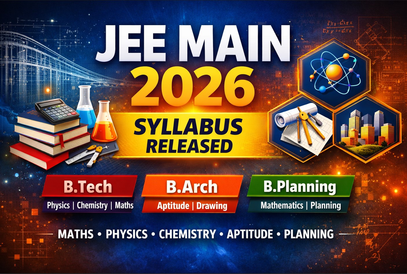 JEE Main 2026 Syllabus (Released) – B.Tech, B.Arch & B.Planning ...